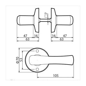 川口技研 DT1-1M-MB60 TKレバ- 空錠 ブラウン(004-501) : 家ファン! Yahoo!店 - 通販 - Yahoo!ショッピング