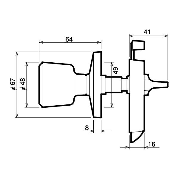 川口技研 ホームWC錠 外開 BS53 : 家ファン! Yahoo!店 - 通販 - Yahoo!ショッピング