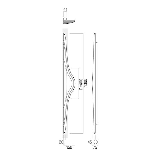ユニオン T1249-25-195 ドアハンドル L1300 (代金引換不可) :union-3ng2-0030:家ファン! Yahoo!店 - 通販 - Yahoo!ショッピング