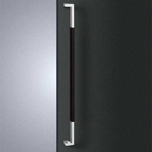 ユニオン(DIY) ユニオン ドアハンドル T626-36-102-L900 ユニウッド ブラック＋ステンレス ミラー L900 1セット ...