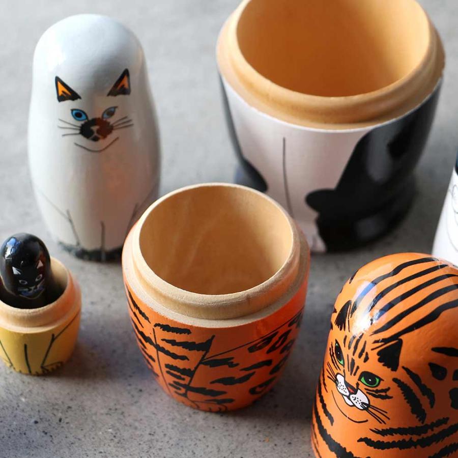 DETAIL マトリョーシカ Feline 5 MIDORI KOMATSU オブジェ 猫 置物 : イエノLabo. - 通販 - Yahoo!ショッピング