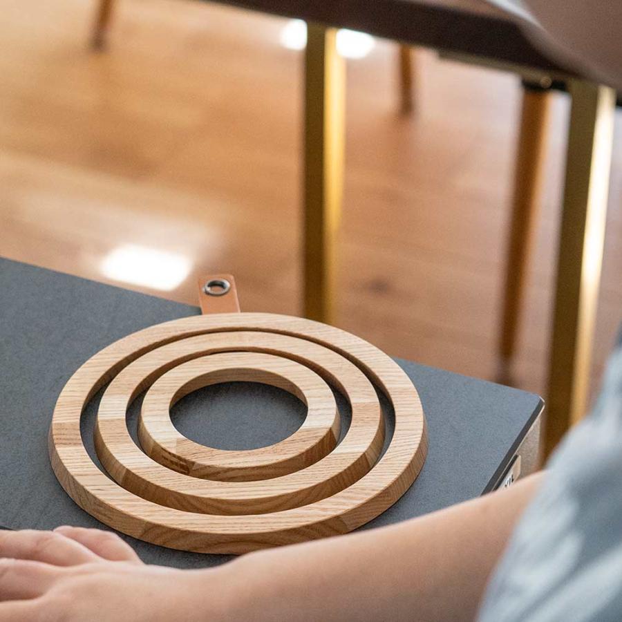 Rings pot coaster ササキ工芸 鍋敷き コースター 木製 旭川 3枚セット : ielabo101149 : イエノLabo ...