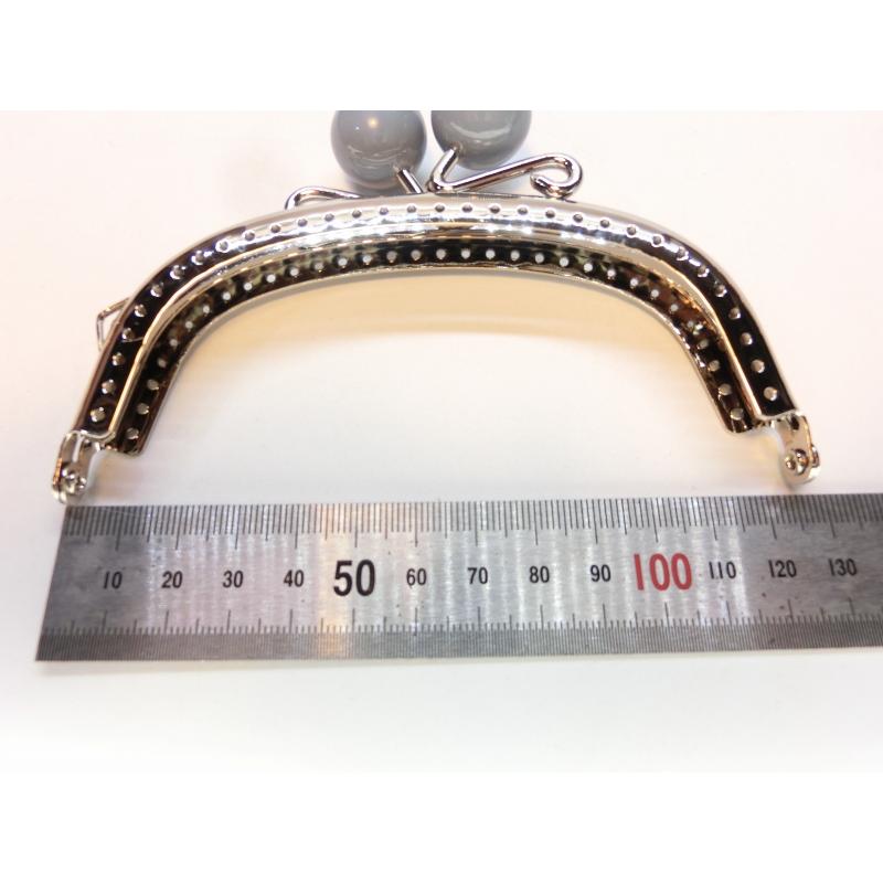 0399 がま口 口金 ハンドメイド 手芸 金属 パーツ 幅約12.5cm 10個セット 資材 手作り 材料 素材 作製 財布 小銭入れ 裁縫 縫い付けタイプ 専門 送料無料 ...