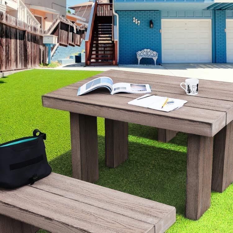 DIY枕木ガーデンテーブル＆ベンチ [ワイドタイプ] 人工木製 S120B/S60B/S30B 接着剤付 ガーデンファニチャー :i10209 ...