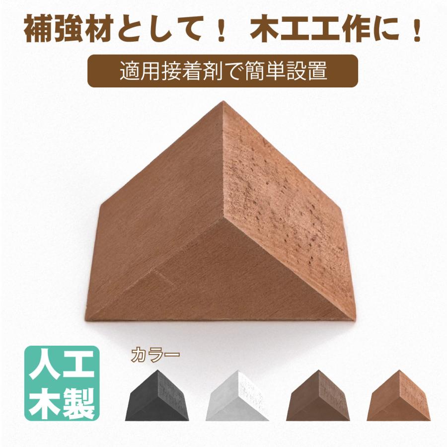 igarden 接着補強資材 8個セット ダークブラウン 三角材 アイウッド 補強 90度 接着 柱 控え柱 ウッドデッキ ラティス 支柱 板材 枕木 屋内 屋外 : igarden - 通販 ...
