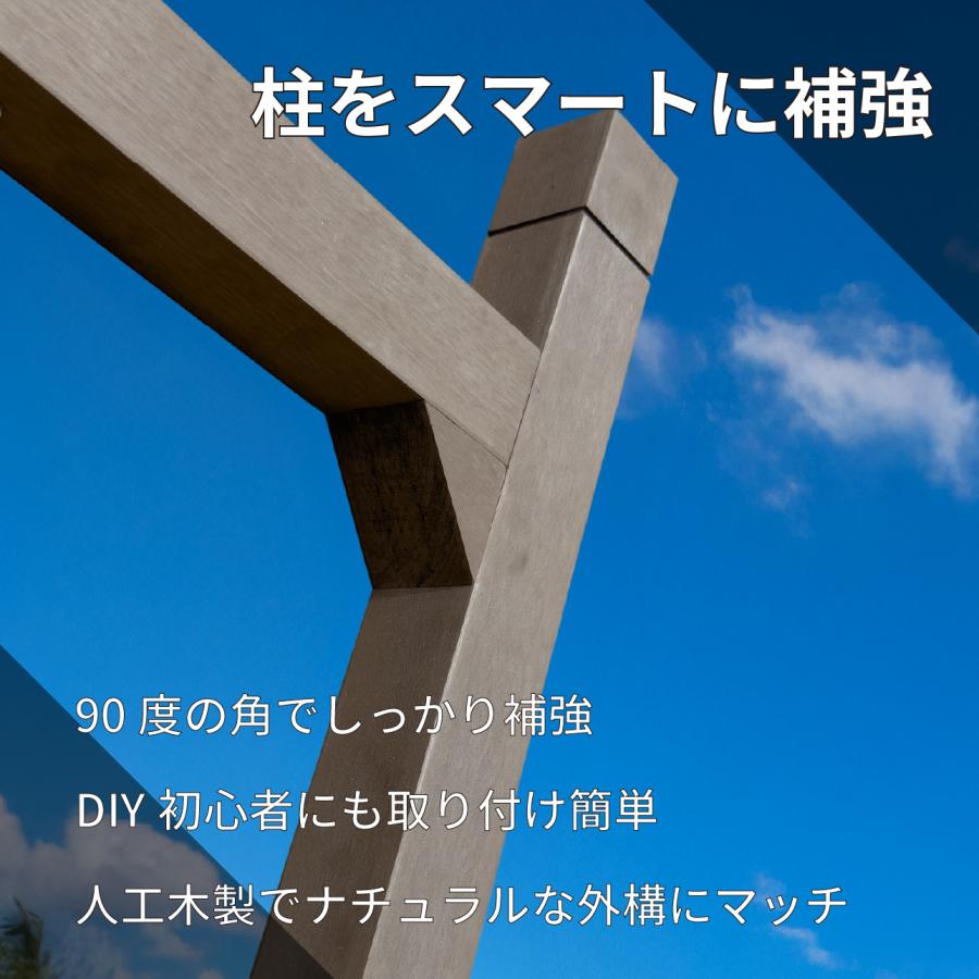 igarden 接着補強資材 8個セット ホワイト 三角材 アイウッド 補強 90度 接着 柱 控え柱 ウッドデッキ ラティス 支柱 板材 枕木 屋内 屋外 : igarden - 通販 ...
