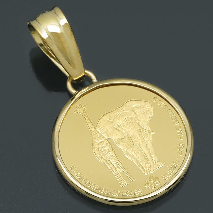 24金 コイントップ ペンダントトップ 純金 ペンダントヘッド アフリカンアニマル K24 2.5g PAMP社製 : 時計・ブランド専門店 アイゲット - 通販 - Yahoo!ショッピング