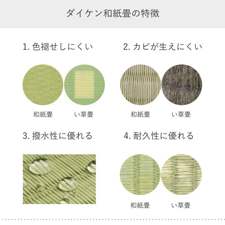 DAIKEN P5 畳 表替え 和紙畳 ダイケン 本間 6畳 銀白100A 引目 97cm×194cm 大建工業 ペット 縁あり 縁付き 畳替え 張替え こざ 交換 和室 リフォーム おしゃれ ...