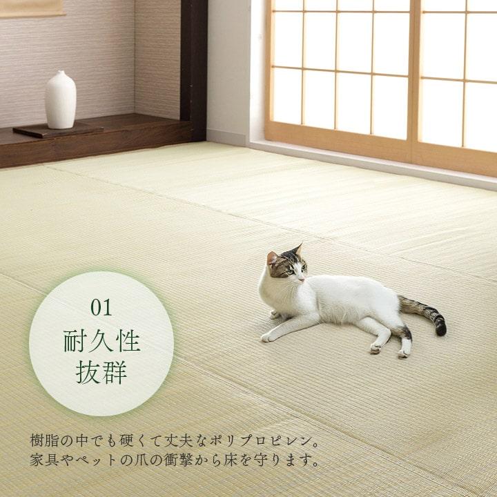 イケヒコ ppラグ カーペット ござ 洗える 本間 6畳 286.5×382cm レウィル ペット ポリプロピレン ゴザ ラグ 日本製 夏用 夏ラグ ダイニング 上敷き おしゃれ い草風 ...