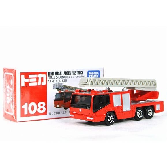 トミカ No.108 日野 はしご付消防車 (モリタ・スーパージャイロ トミカ No.108 日野 はしご付消防車 (モリタ・スーパージャイロ