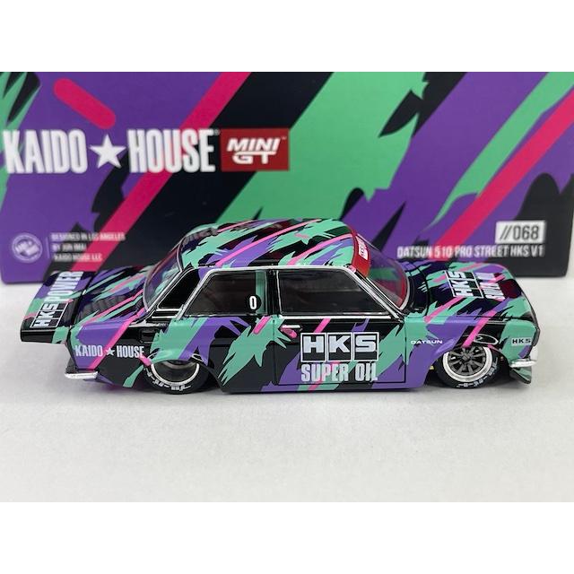 ダットサン 510 PRO STREET HKS V1 POWER KAIDO☆HOUSE MINI GT ダットサン 510 PRO STREET HKS V1 POWER KAIDO☆HOUSE MINI GT
