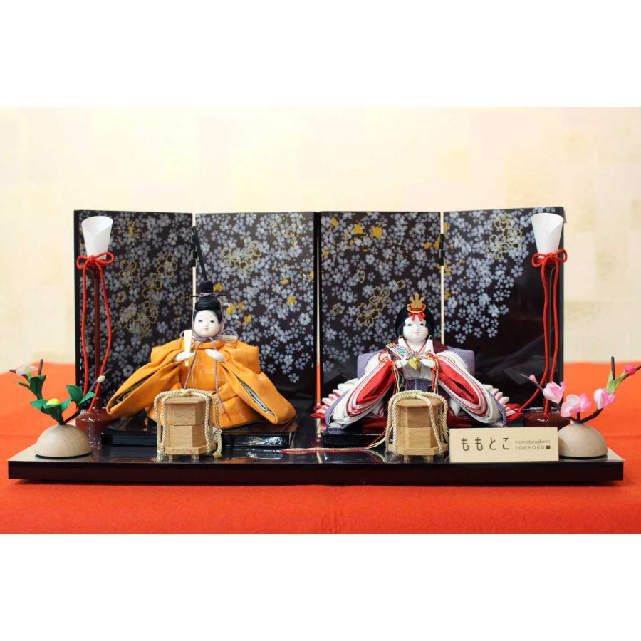 雛人形 おひなさま 衣裳着人形 ももとこ 小宮小紋 オレンジ 紫 一式 [D3-4297] : 飯田人形 Yahoo!店 - 通販 - Yahoo!ショッピング