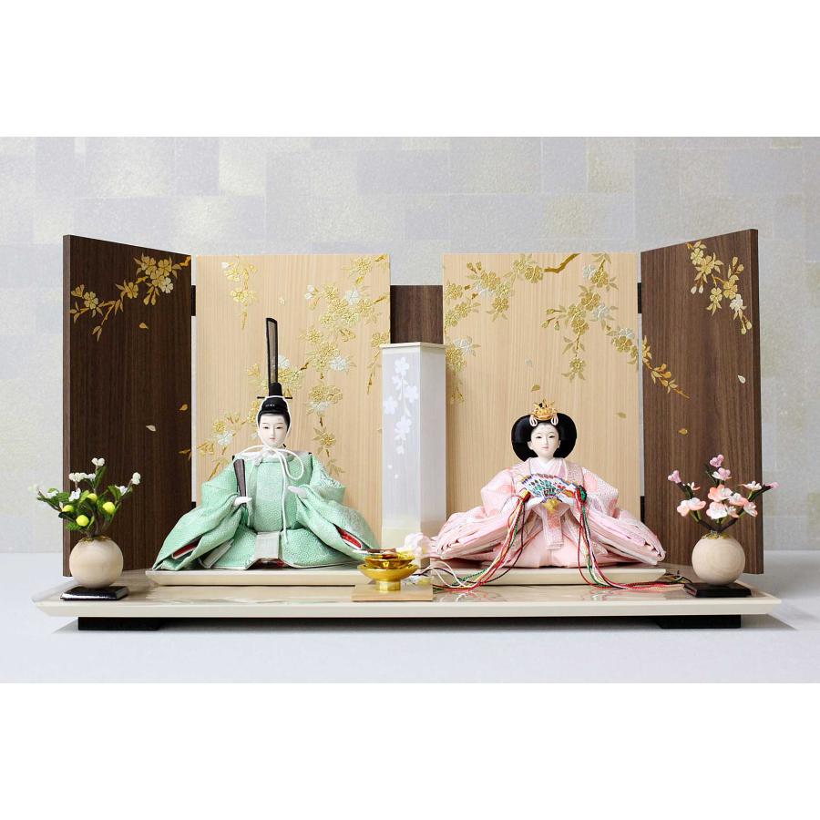 雛人形 おひなさま モダン おしゃれ かわいい 今どき おすすめ 衣裳着 人形 若草と桃の向鶴 一式 [D3-4417] : d3-4417 : 飯田人形 Yahoo!店 - 通販 ...