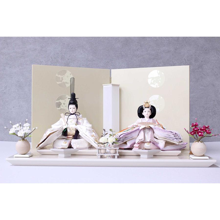 雛人形 おひなさま モダン おしゃれ かわいい 今どき おすすめ 衣裳着 人形 小三五S 刺繍 梅 アイボリー 一式 [D3-4571] : d3-4571 : 飯田人形 Yahoo!店 ...