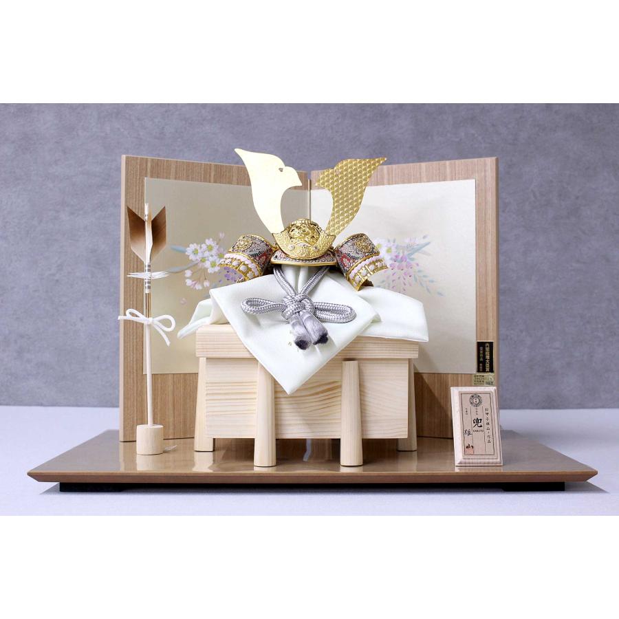 五月人形 兜飾り 7 天賦之兜 華 金小礼淡紅色々威 一式[D5-2336] : 飯田人形 Yahoo!店 - 通販 - Yahoo!ショッピング