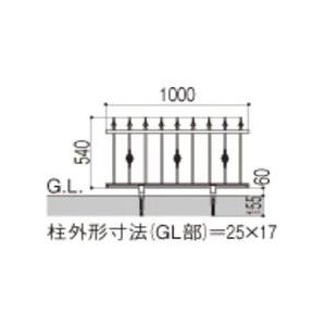 LIXIL TOEX ラフィーネ フェンス 2型 フリーポールタイプT-6 : エクステリア いいだや - 通販 - Yahoo!ショッピング