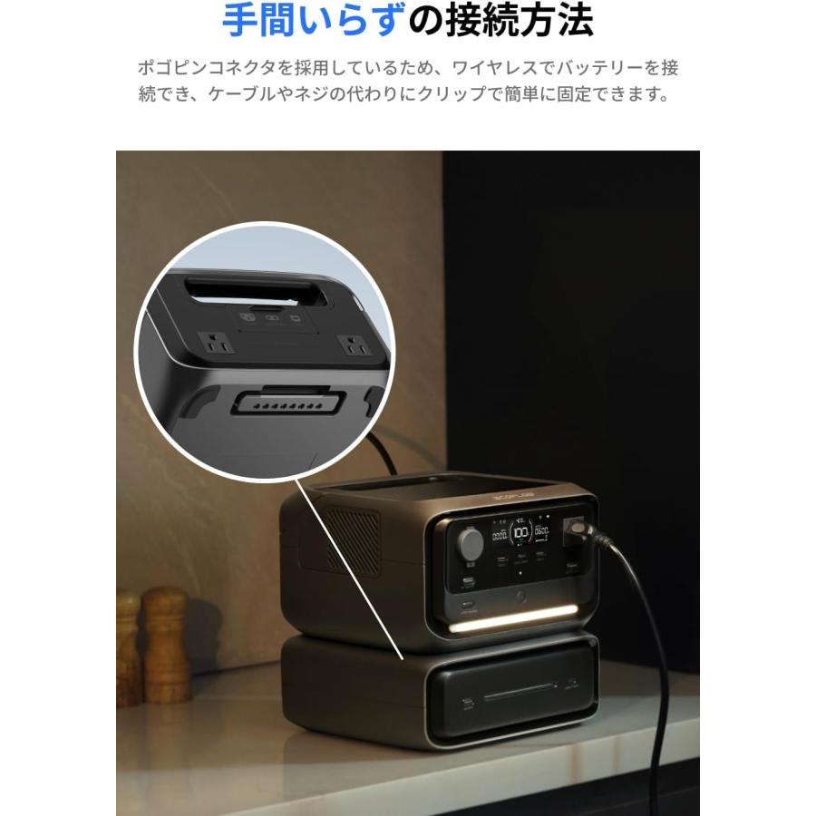 【整備済品】EcoFlow RIVER 3 Plus 専用エクストラバッテリー EB290 286Wh拡張バッテリー リン酸鉄リチウムイオン ...