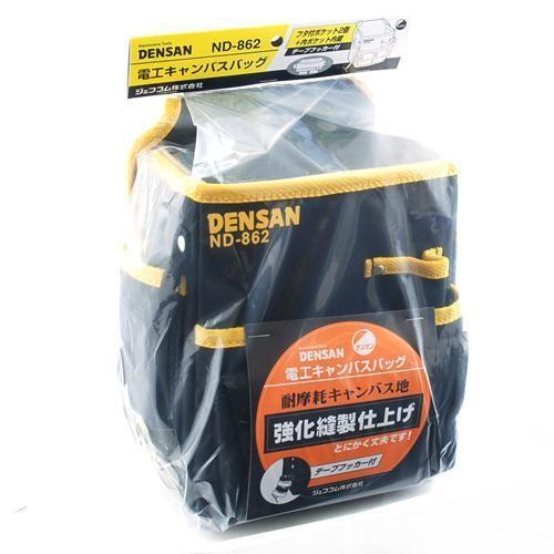 デンサン DENSAN 電工キャンパスバッグ ND-862 テープフッカー付 工具 部材 ツールポーチ ツールバック 腰袋 電工袋 電設 設備 職人 建設 : いいね道具ヤフーショッピング店 ...