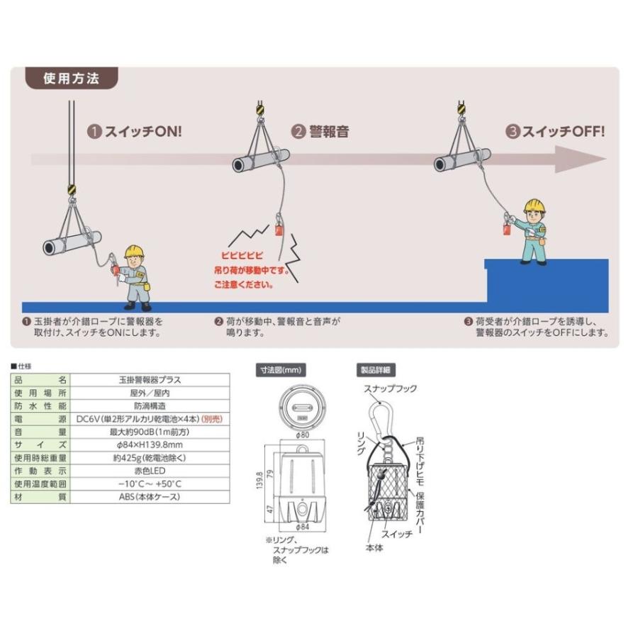 ユニット 玉掛 警報器 プラス 品番 TMK-02 作業時 安全確保 工事 現場 安全 事故防止 警報 ユニック 建築 建設 運搬 ブザー トラック : いいね道具ヤフーショッピング店 ...