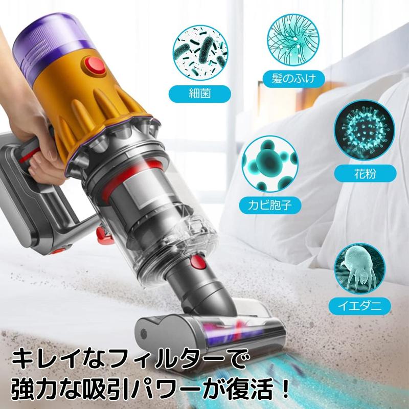 2個セット ダイソン V12シリーズ 対応フィルター 互換品 定形外郵便発送 フィルター 水洗い JK17-25 水洗い 再使用可能 花粉 ホコリ アクセサリ 交換 フィルター ...