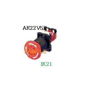 富士電機 〓 【防油形AR22形プッシュロック大形（φ40）押しボタンスイッチ：赤】接点構成：1b AR22V5R-01R : IK21 ...