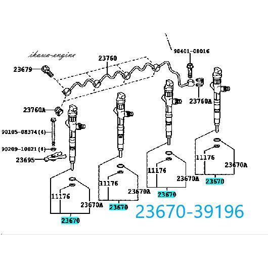 ★リビルト品★《インジェクター4本セット！》1KD トヨタ ハイエース ADF-KDH206 : 井川エンジン技研 - 通販 - Yahoo ...