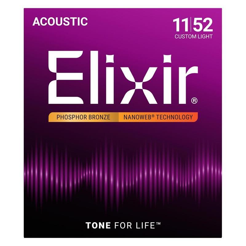 Elixir ELIXIR Acoustic Phosphor Bronze with NANOWEB Coating #16027 (Custom Light/11-52) : イケベ楽器店 ...