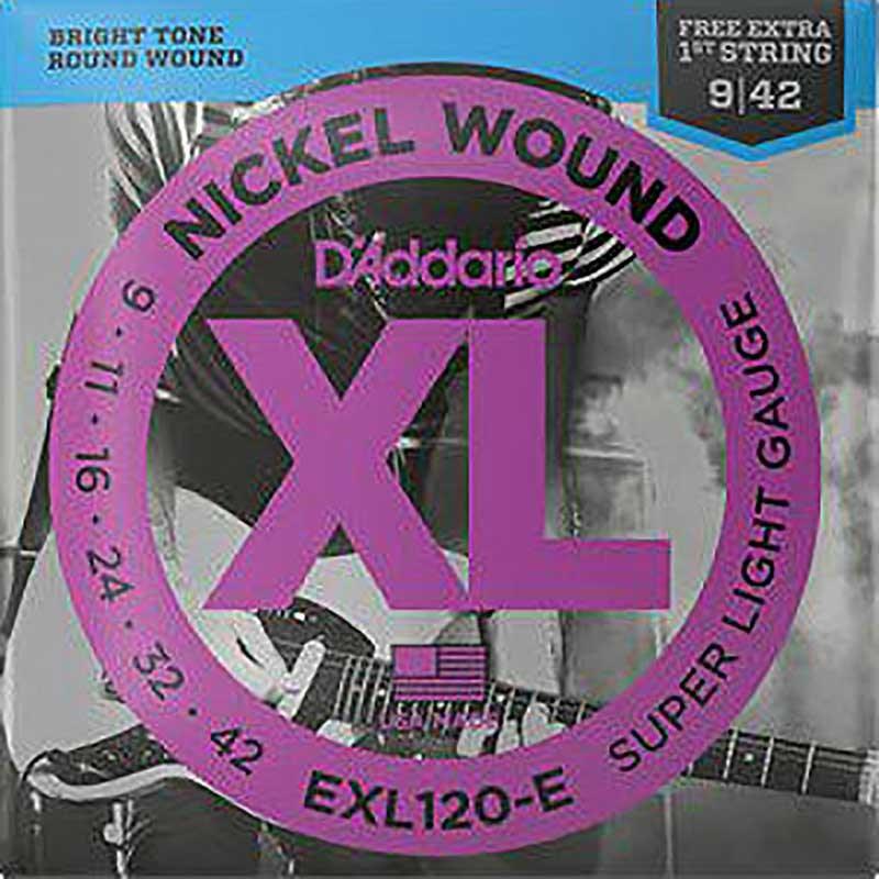 D’Addario XL Nickel Electric Guitar Strings EXL120-E (Super Light/09-42) 【E弦プラスパック】 : 740601 ...