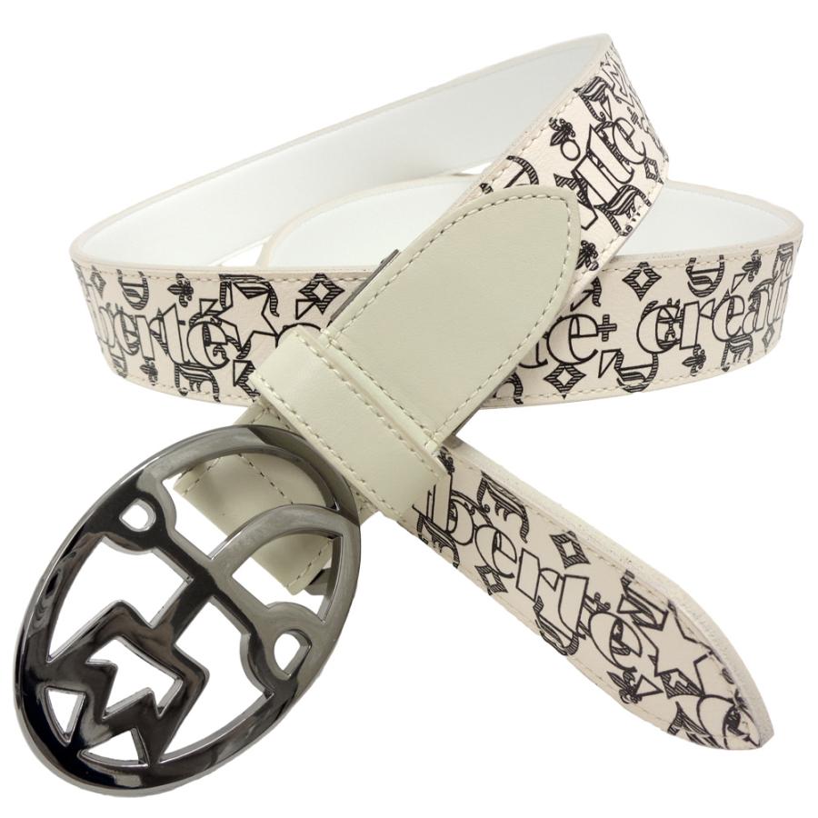 CASTELBAJAC（カステルバジャック） KAMONバックル 合皮カジュアルベルト (オフ白) GD*02723439012701 ...