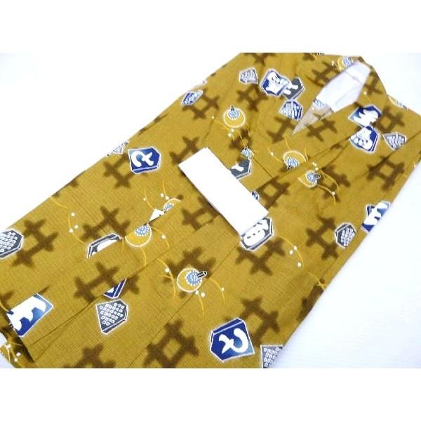 男の子 浴衣 120cm 単品 子供浴衣 茶色に将棋 1036 ggp : いけのや - 通販 - Yahoo!ショッピング