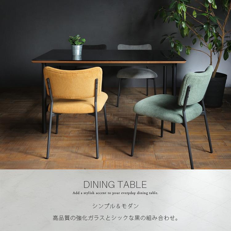 ダイニングテーブル 135 テーブル 4人用 ブラック 強化ガラス 高級感 ラグジュアリー テーブル単品 シンプル アジャスター付き 新生活 スチール脚 : IKIKAGU イキカグ - 通販 ...
