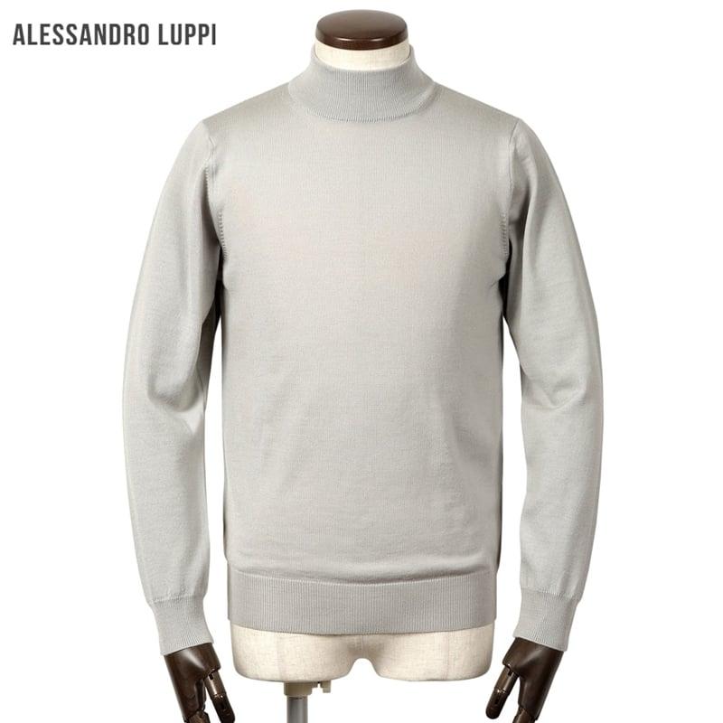 アレッサンドロルッピ Alessandro Luppi ／ 25-26AW ZEGNA BARUFFAキャッシュウールハイゲージモックネックニット「1222」（PERLA／パールグレー ...