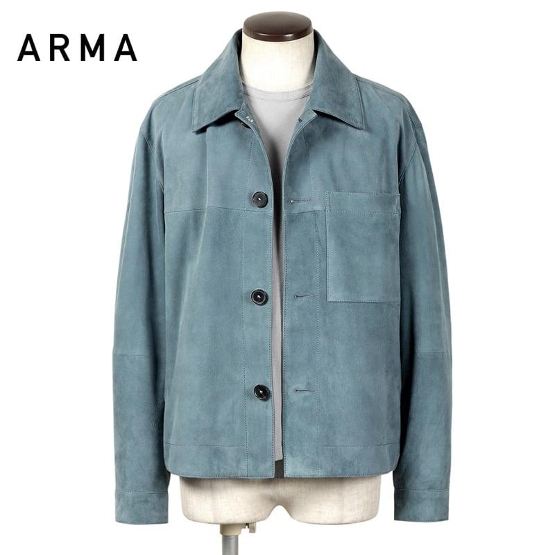 アルマ ARMA ／ ゴートスエードシャツジャケット「PEAK」（スモークブルー） : arm2510102 : 粋な着こなしヤフー店 - 通販 - Yahoo!ショッピング
