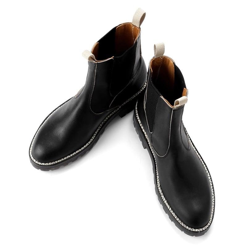 マニュファクチュールボントン Manufacture Bontemps ／ オイルドカーフレザーサイドゴアブーツ「MBF401」（Noir／ブラック） : 粋な着こなしヤフー店 - 通販 ...