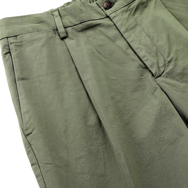 【SALE】デヴォレ インチピット DEVORE incipit ／ 25SS 製品染め2PLYコットンストレッチツイル1プリーツシャーリング ...