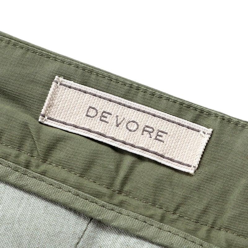 【SALE】デヴォレ インチピット DEVORE incipit ／ 25SS 製品染め2PLYコットンストレッチツイル1プリーツシャーリング ...