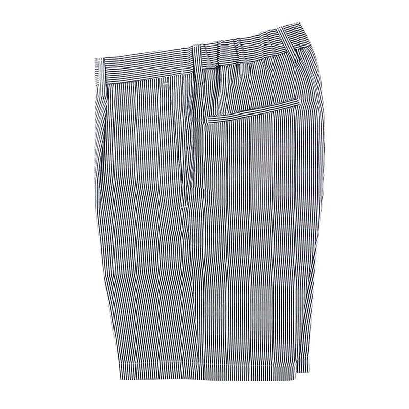 【SALE】デヴォレ インチピット DEVORE incipit ／ 25SS リネンコットンツイルストライプ1プリーツシャーリングショーツ ...