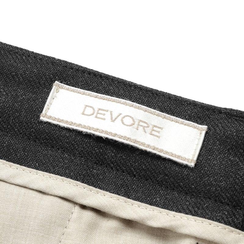 デヴォレ インチピット DEVORE incipit ／ 25-26AW ウォッシャブルポリウールコットンツイル1プリーツシャーリングパンツ ...