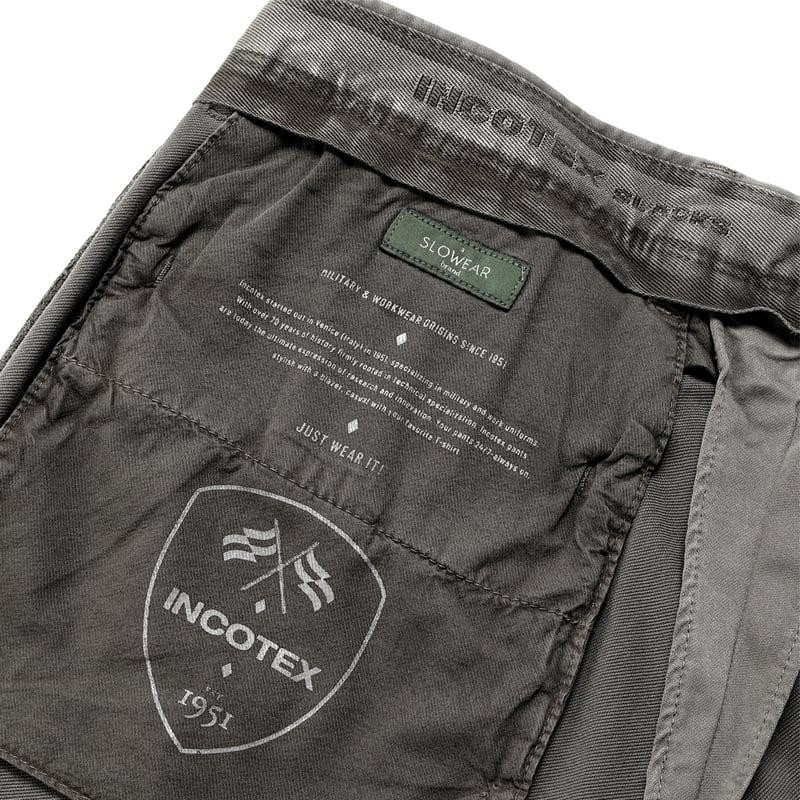 INCOTEX インコテックススラックス SLACKS ／ 製品染めコットンストレッチサテンチノパンツ「18S100-4697A」（ブラウングレー） : 粋な着こなしヤフー店 - 通販 ...