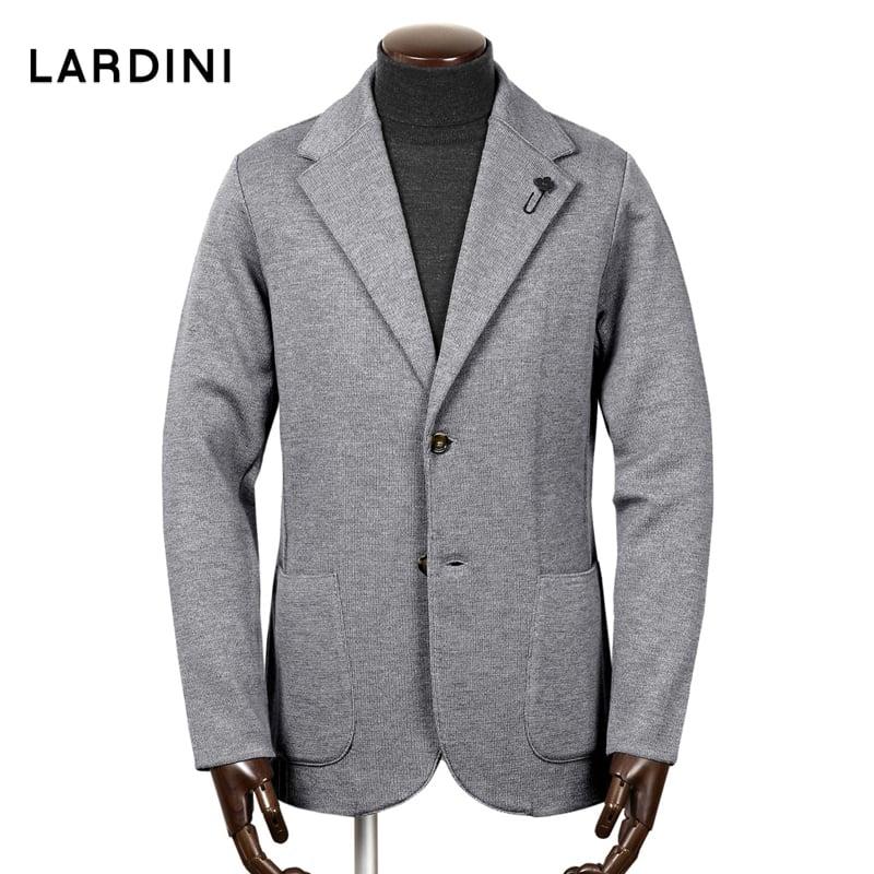 LARDINI ラルディーニ ／ 25-26AW ウールミラノリブ2Bニットジャケット「CNCJLJM56」（ライトグレー） : 粋な着こなしヤフー店 - 通販 - Yahoo!ショッピング
