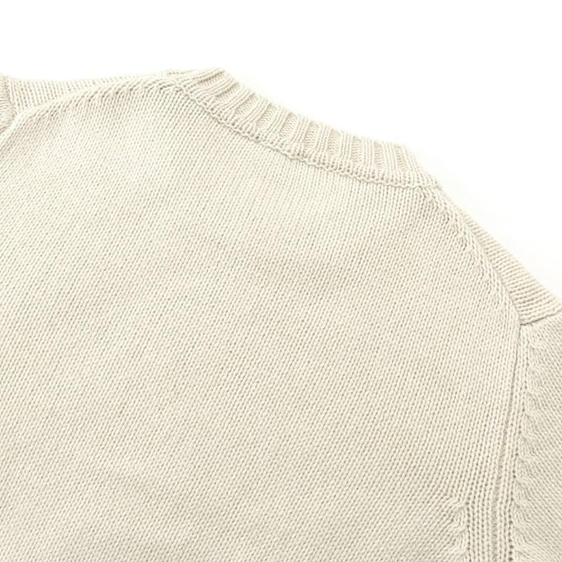 nomiamo ノミアモ ／ カシミヤミドルゲージクルーネックニット「SP03」（オフホワイト／PIETRA） : 粋な着こなしヤフー店 - 通販 - Yahoo!ショッピング