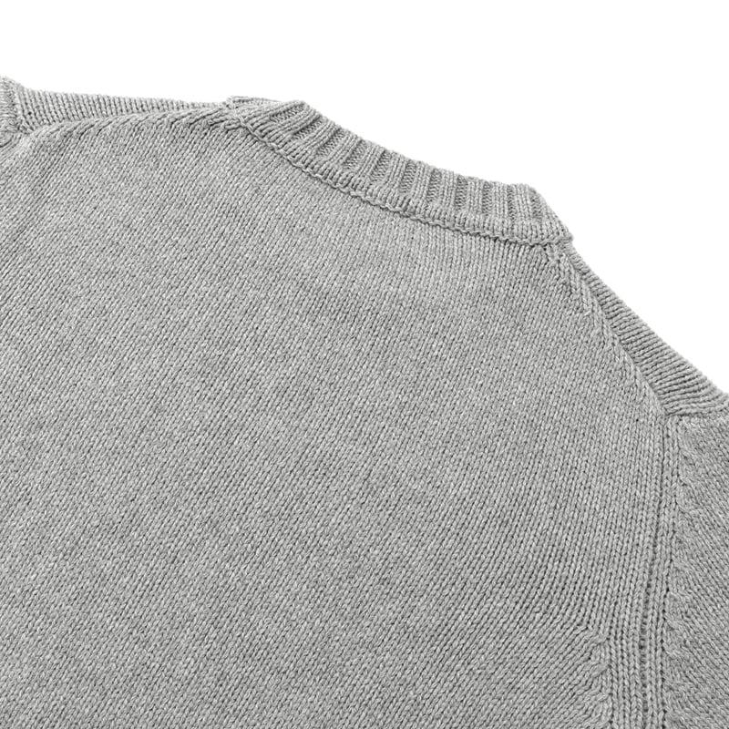 nomiamo ノミアモ ／ カシミヤミドルゲージクルーネックニット「SP03」（ライトグレー／TRAVETINO） : 粋な着こなしヤフー店 - 通販 - Yahoo!ショッピング