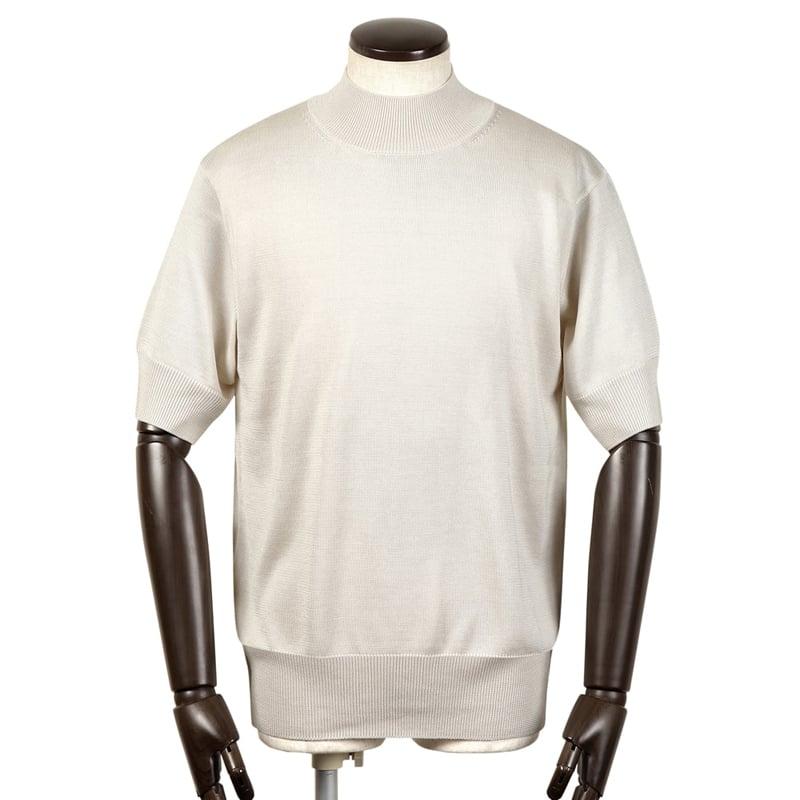 レンコントラント Rencontrant ／ 25SS 最高級マルベリーシルク12ゲージ半袖モックネックニット「10113」（アイボリー） : 粋な着こなしヤフー店 - 通販 - Yahoo ...