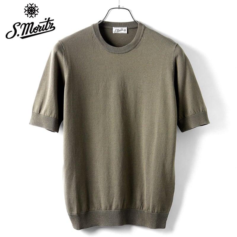 サンモリッツ S.Moritz ／ 25SS ドライコットン14ゲージ半袖クルーネックニット「GC1MC CR14R」（グレイッシュカーキ） : 粋な着こなしヤフー店 - 通販 - Yahoo ...