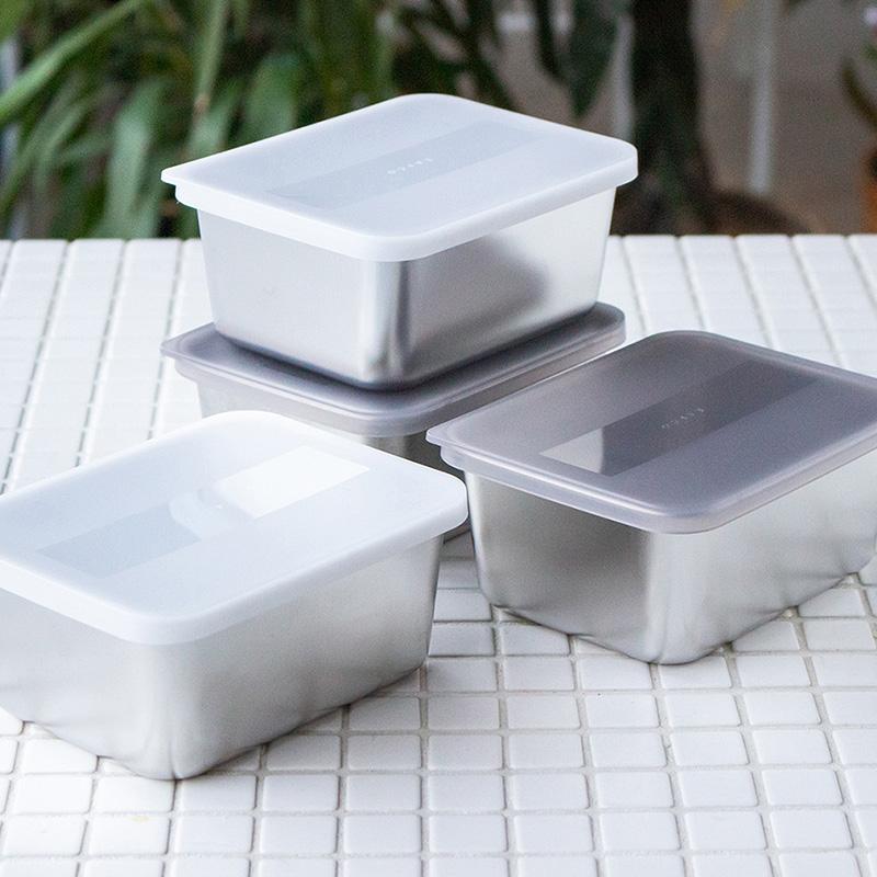 EAトCO イイトコ Youki food container ヨウキ フードコンテナ ホワイト 冷蔵 冷凍 フタ ステンレス ヨシカワ ...