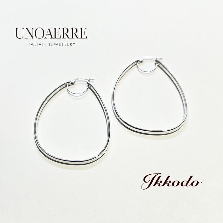 UNOAERRE ウノアエレ K18ホワイトゴールド ドロップ型 ピアス 50×38mm 正規品 29460 : 城下町松本の時計店一光堂 - 通販 - Yahoo!ショッピング