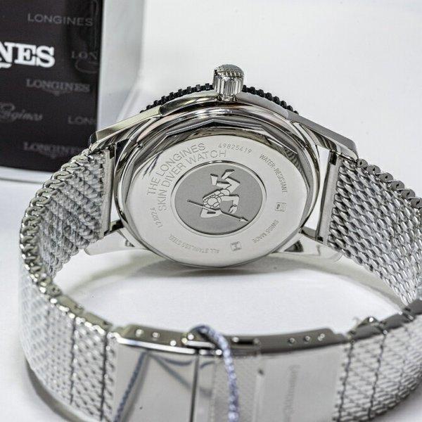 ロンジン LONGINES ヘリテージ スキンダイバー 自動巻き ステンレスケース 30気圧防水 正規品 5年保証 L2.822.4.56.6 ...