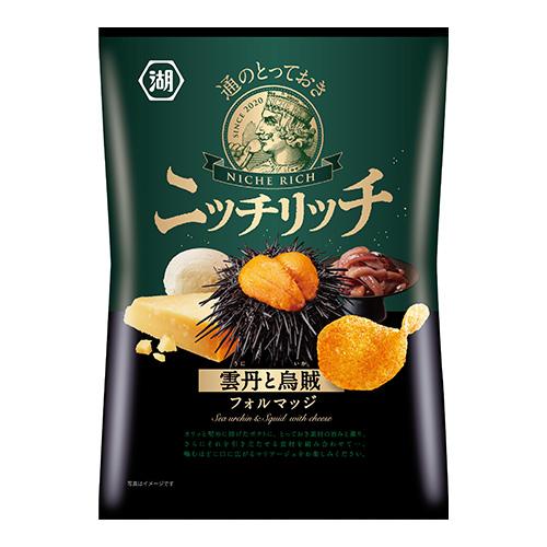 湖池屋 ニッチリッチ 雲丹と烏賊フォルマッジ 77g×12袋 : お菓子と食品のいっこもんマルシェ - 通販 - Yahoo!ショッピング