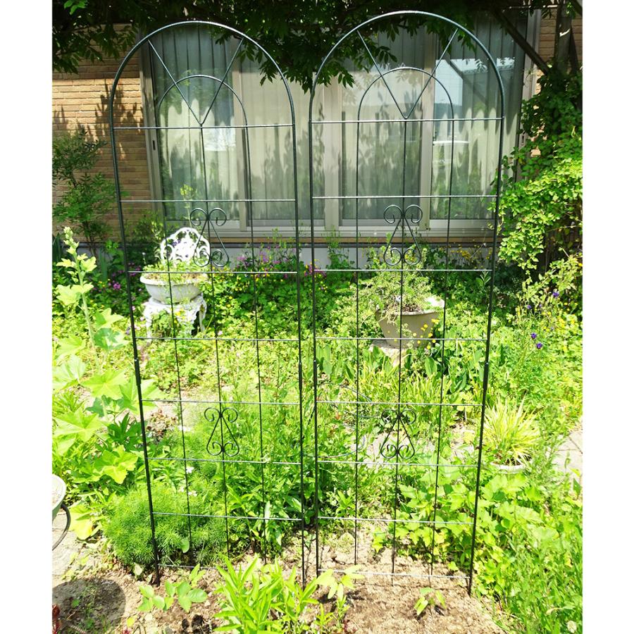 【2個セット】ガーデニング フェンス トレリス アイアン 日本製 高さ195cm モスグリーン オベリスク 組み立て 支柱 園芸 園芸用品 No.183 小林金物 : 一級品の店 いっきゅう ...