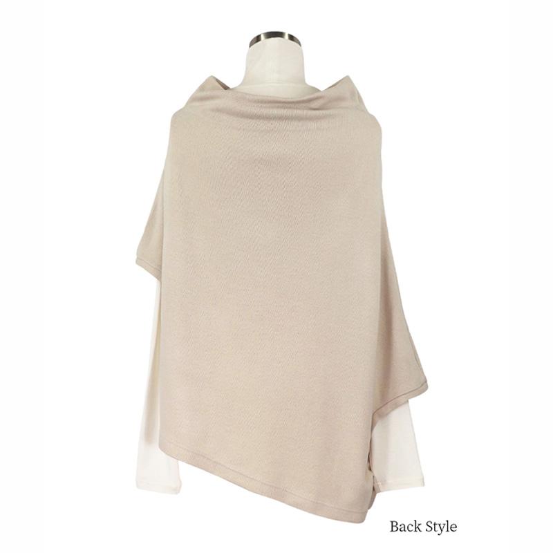 トップス レディース 【イクコ IKUKO】 パウダーウォームリバー トップス 日本製 オフタートル ケープ ベスト オシャレ アシンメトリー 起毛 あたたか : xa170bn2 ...